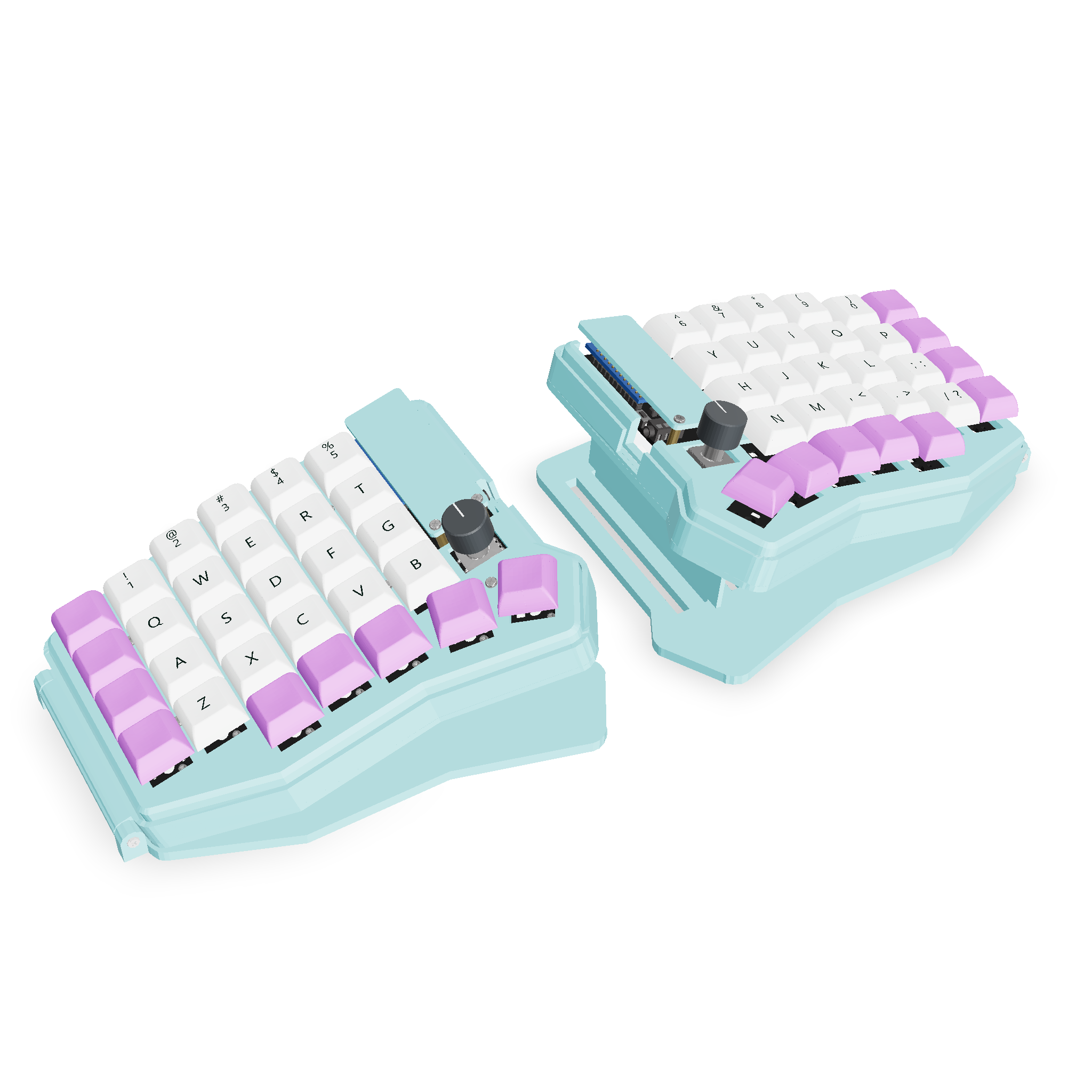 Custom Sofle MX Keyboard - Pastel Split Design with USB-C